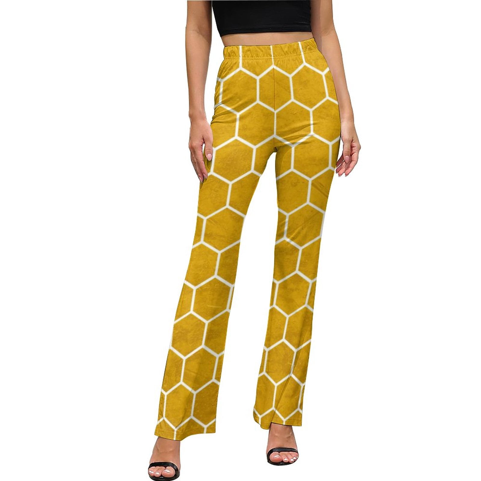 2025 Colorful Geometry Casual Pants Women Watercolor Square Slim ...