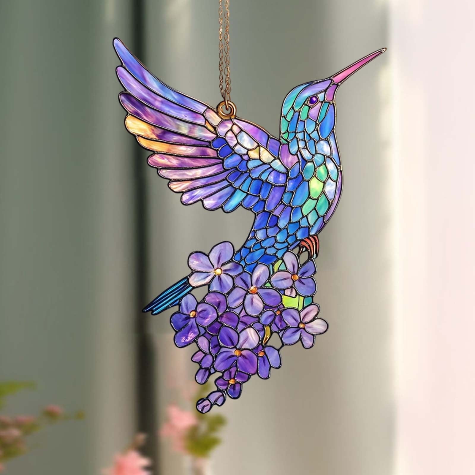 2025 Colorful Hummingbird Flower Sun Catchers Pendant - Walmart.com