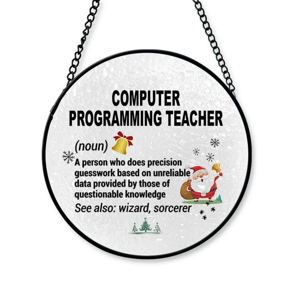 2025 Computer Programming Teacher Stained Glass Window Hanging ...