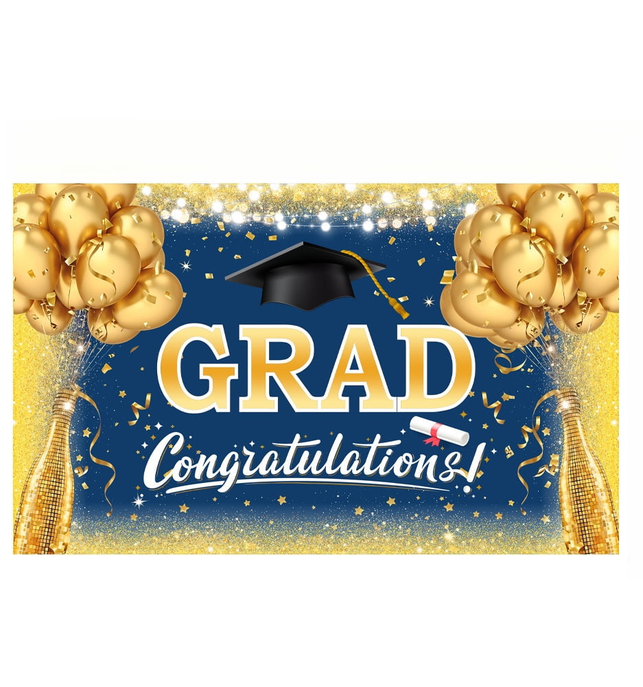 2025 Congrats Grad Backdrop 3.28*4.92FT for Class Graduation ...
