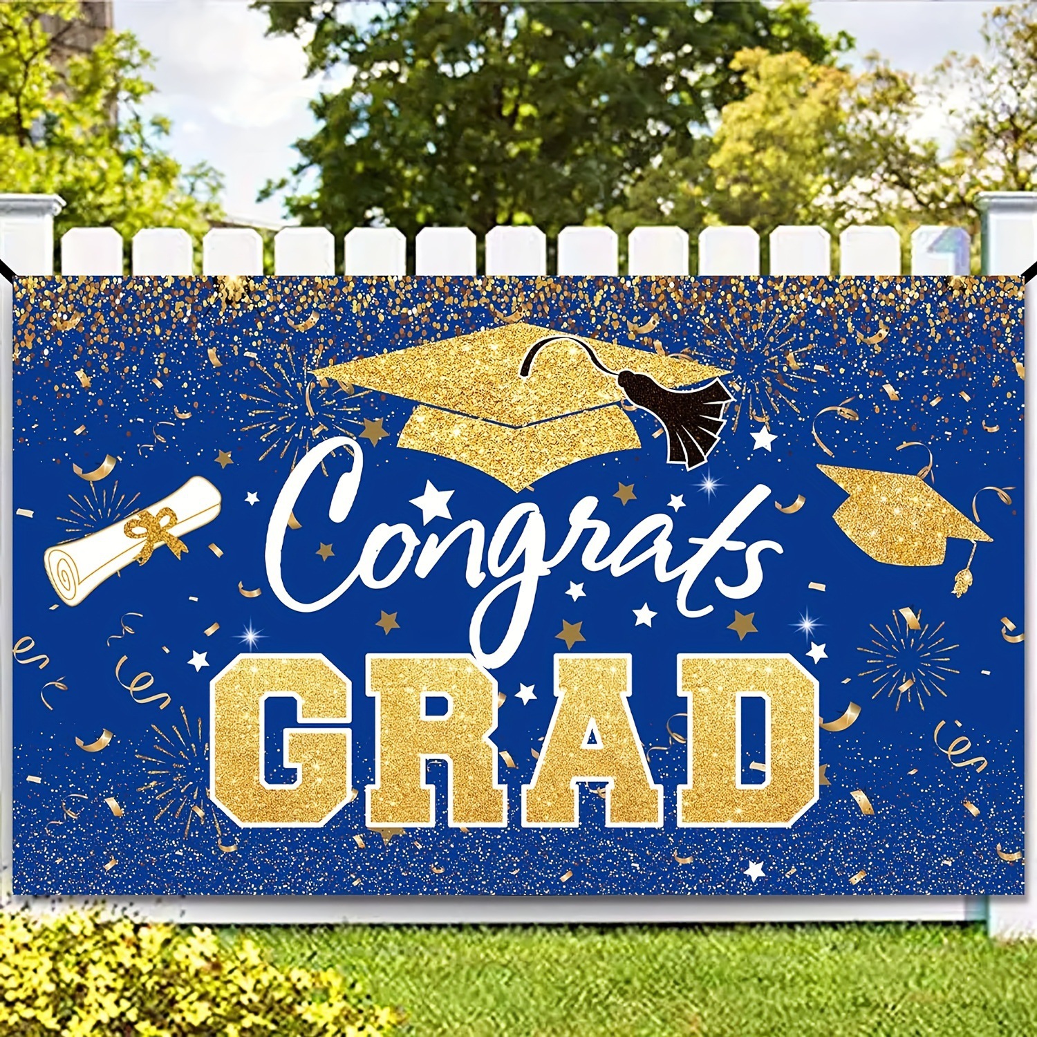 2025 Congrats Grad Backdrop 3.28*4.92FT for Class Graduation ...
