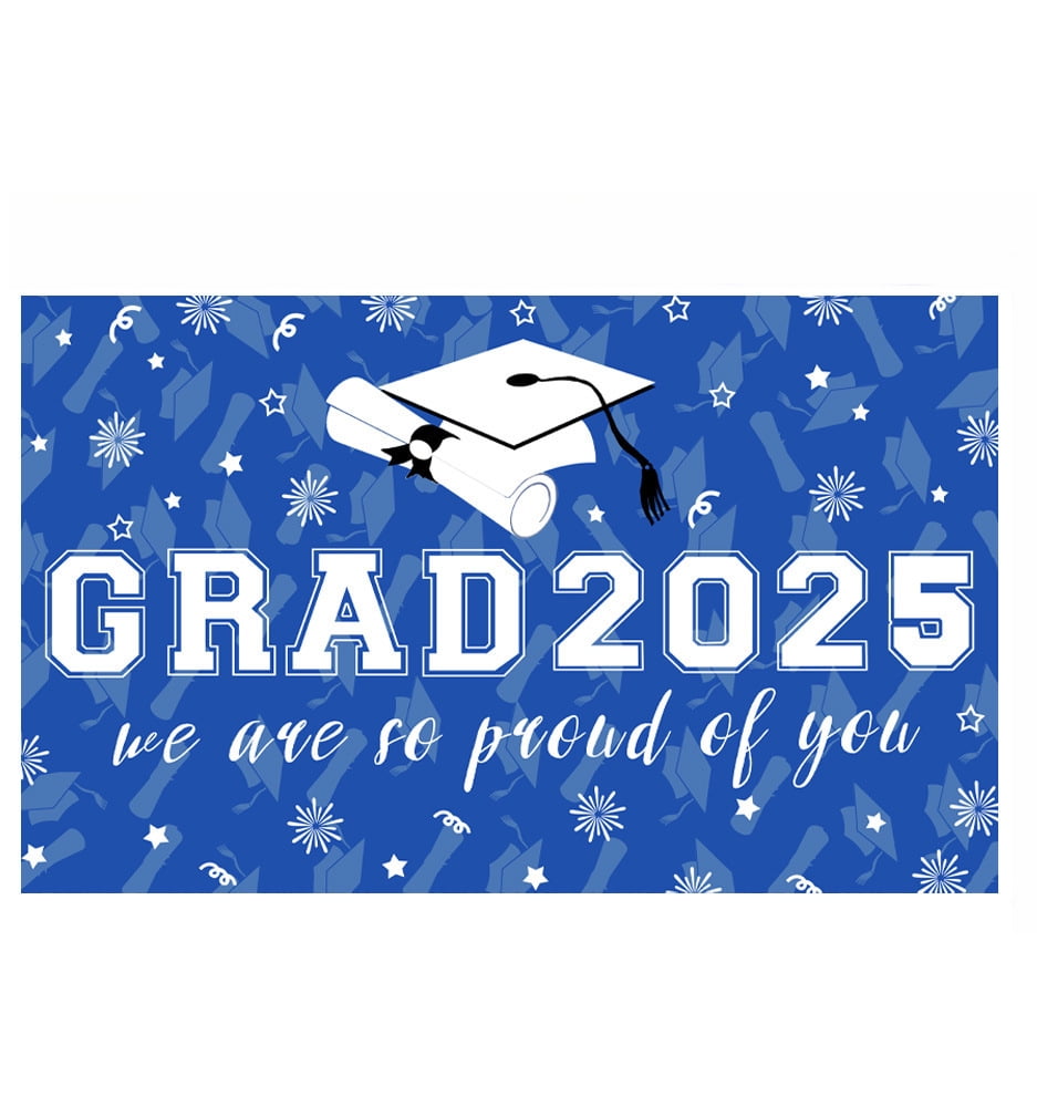 2025 Congrats Grad Backdrop 3.6*5.9FT for Class Graduation Photography ...
