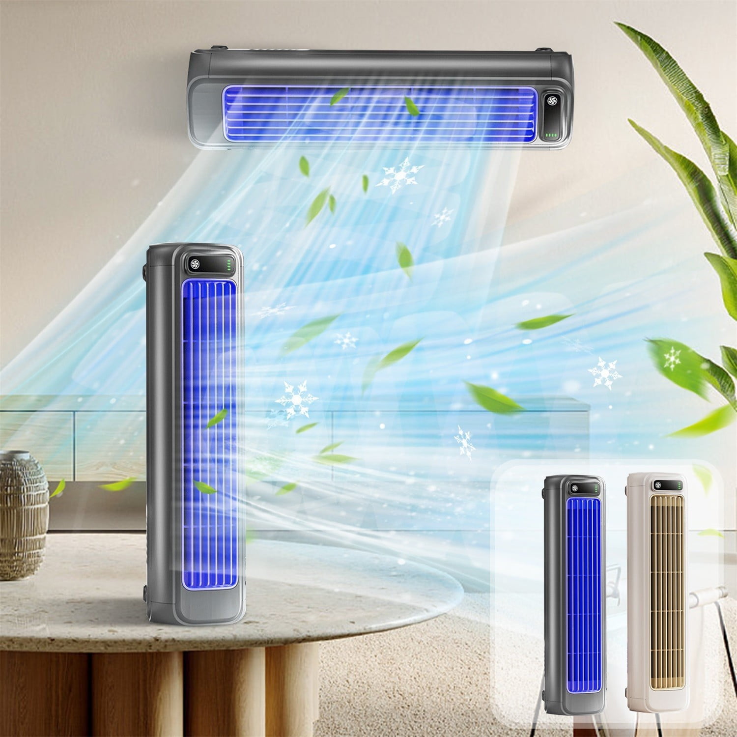 2025 Constant Wind Tower Fan Vaneless Design, Kitchen Office Desktop ...