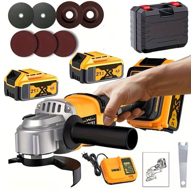 2025 Cordless Lithium Angle Grinder, Multi-function Battery Grinder ...