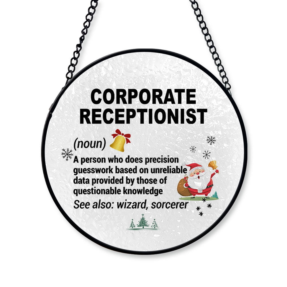 2025 Corporate Receptionist Stained Glass Window Hanging Christmas 2025 ...