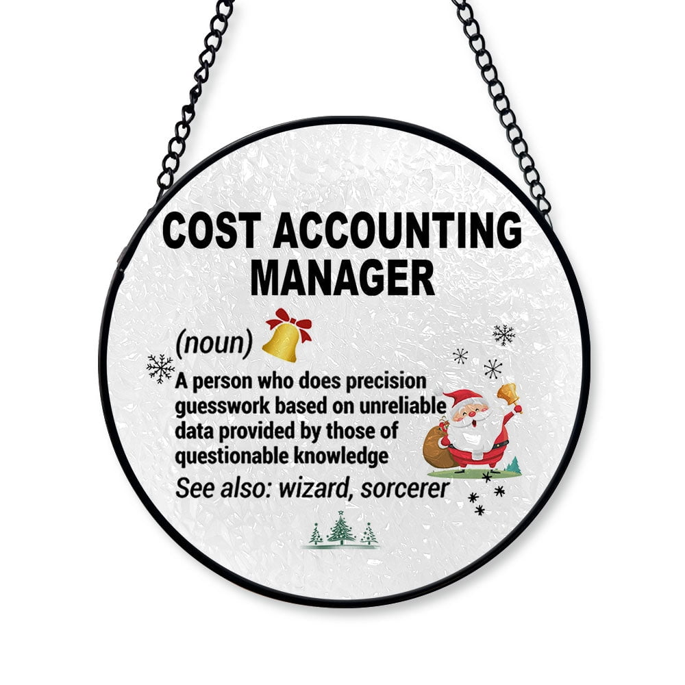 2025 Cost Accounting Manager Stained Glass Window Hanging Christmas ...