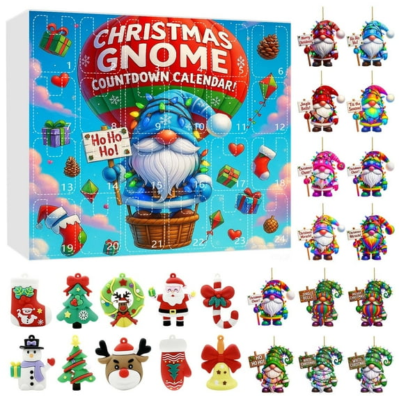 2025 Countdown Sets Ornament Advent Calendar Featuring 12 Unique Double ...