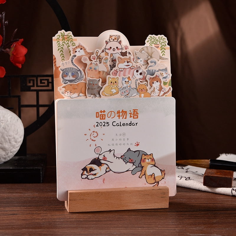 2025 Creative Flower Desk Calendar, Vase Shaped New Year Monthly ...