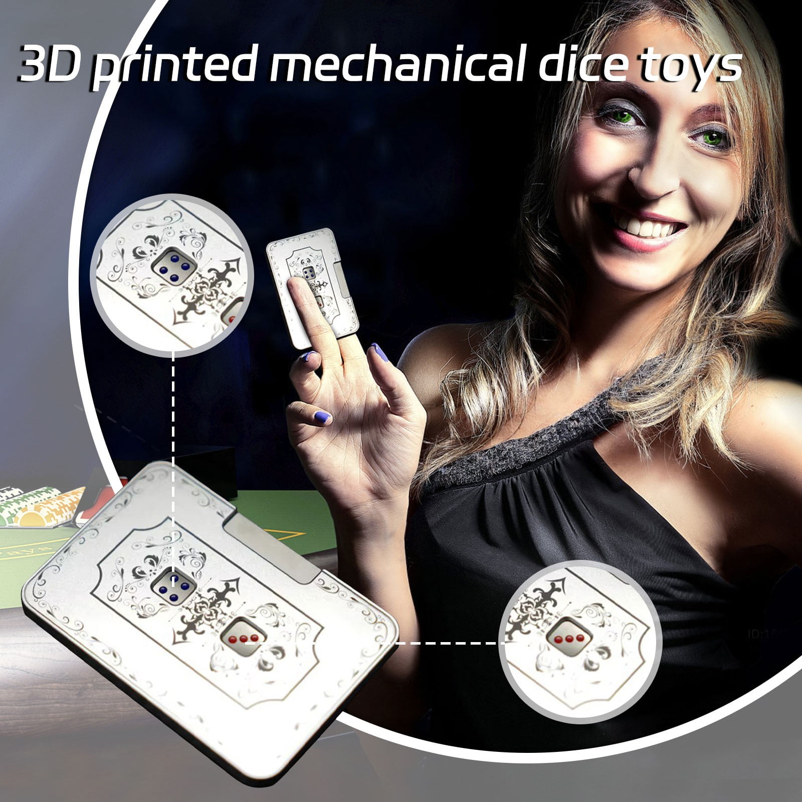 2025 Creative Mechanical Dice Spinner,Portable Mechanical dice Stress ...