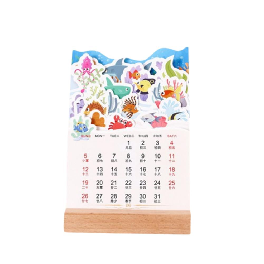 2025 Creative er Desk Calendar,Bloomy Vase Shaped Monthly Calendar ...