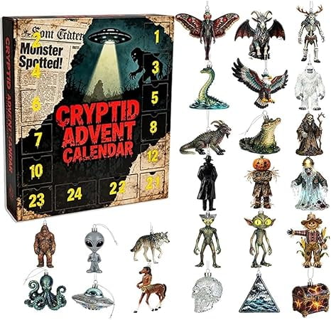 2025 Cryptid Advent Calendar, 24 Days Christmas Countdown Calendar with ...