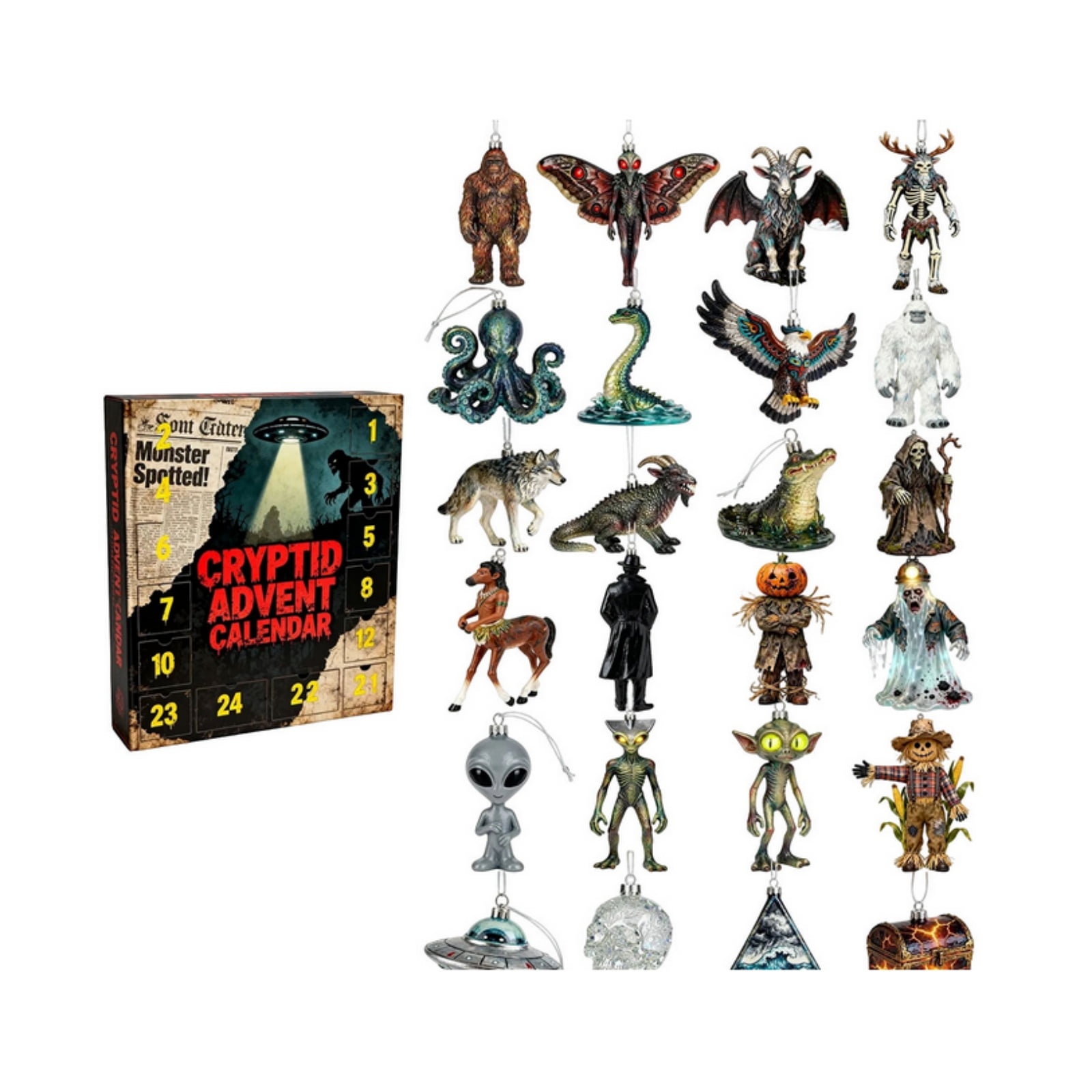 2025 Cryptid Advent Calendar, 24 Days Christmas Countdown Calendars ...