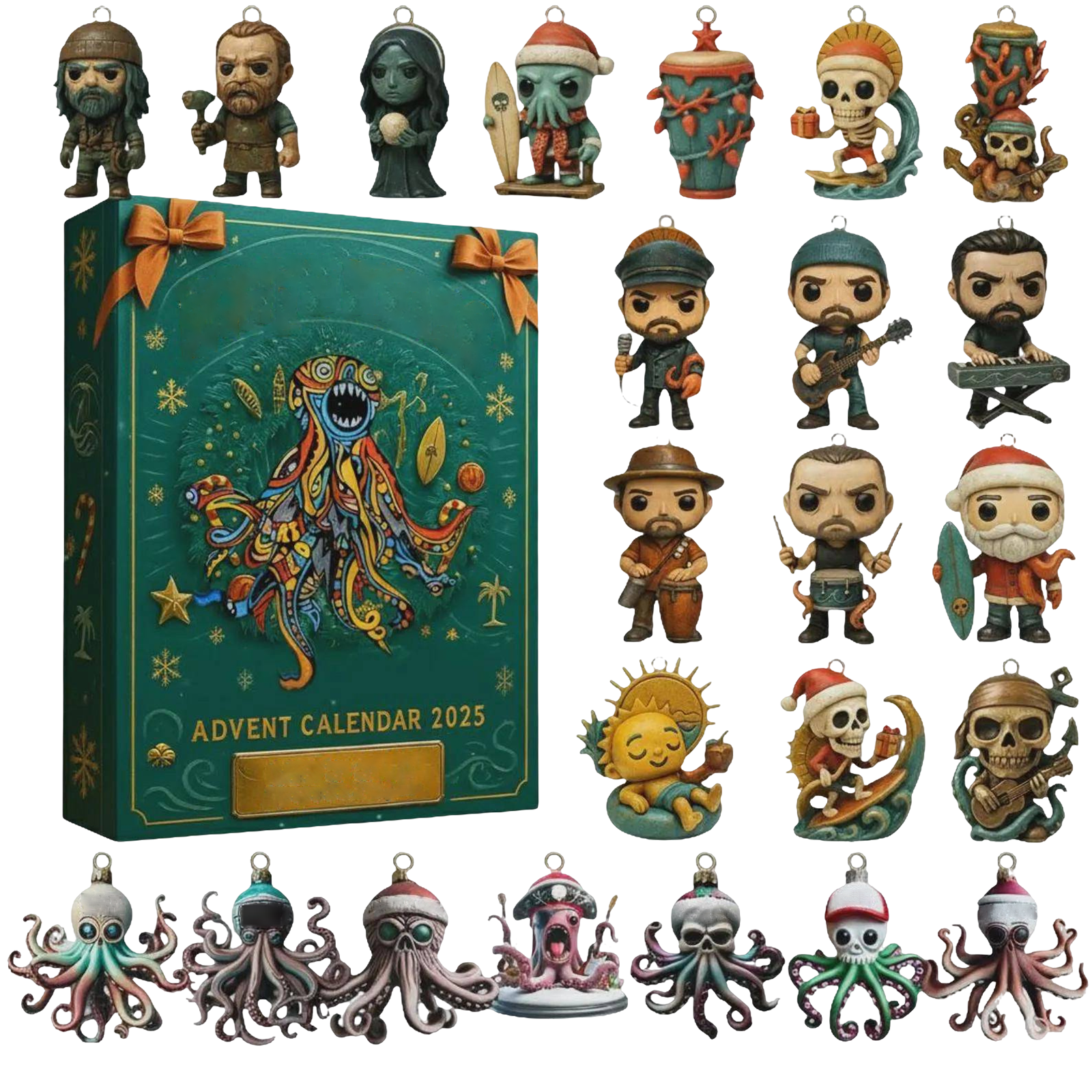 2025 Cthulhu Advent Calendar, 24 Days Holiday Countdown Set 24 Day ...