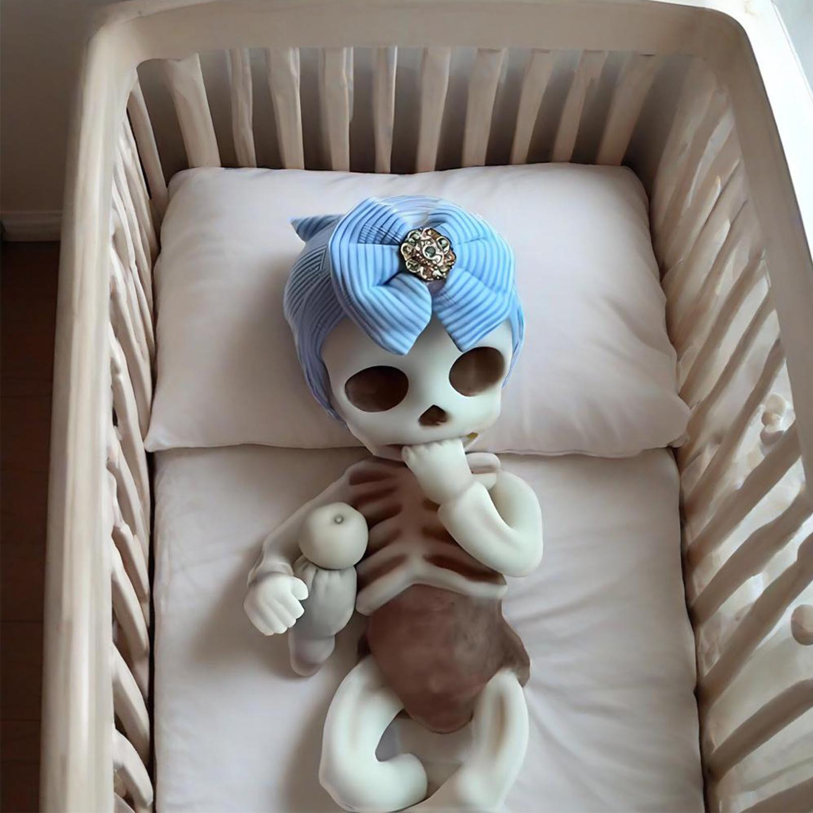2025 Cute Baby Skull Ornaments - Gothic Halloween Skeleton Baby, Resin ...