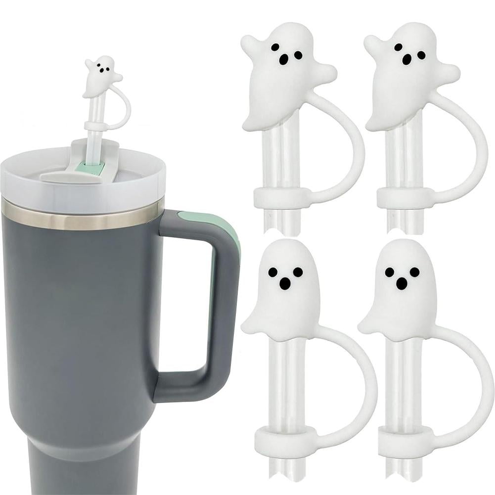 2025-Cute ghost straw cap 10mm silicone straw cap set - Walmart.com