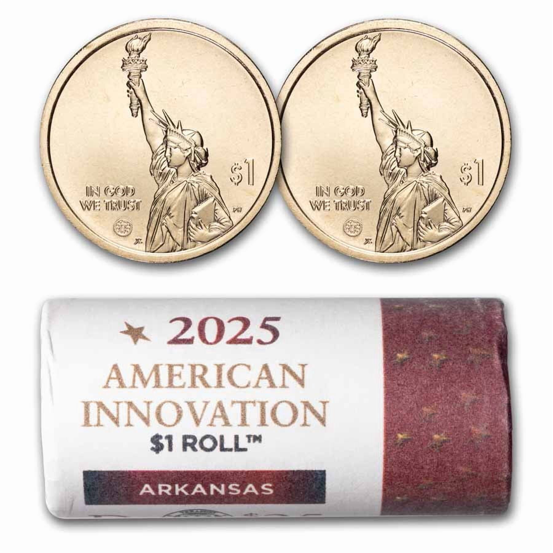 2025-D American Innovation $1 Navy Frigate 25-Coin Roll (AR) - Walmart.com