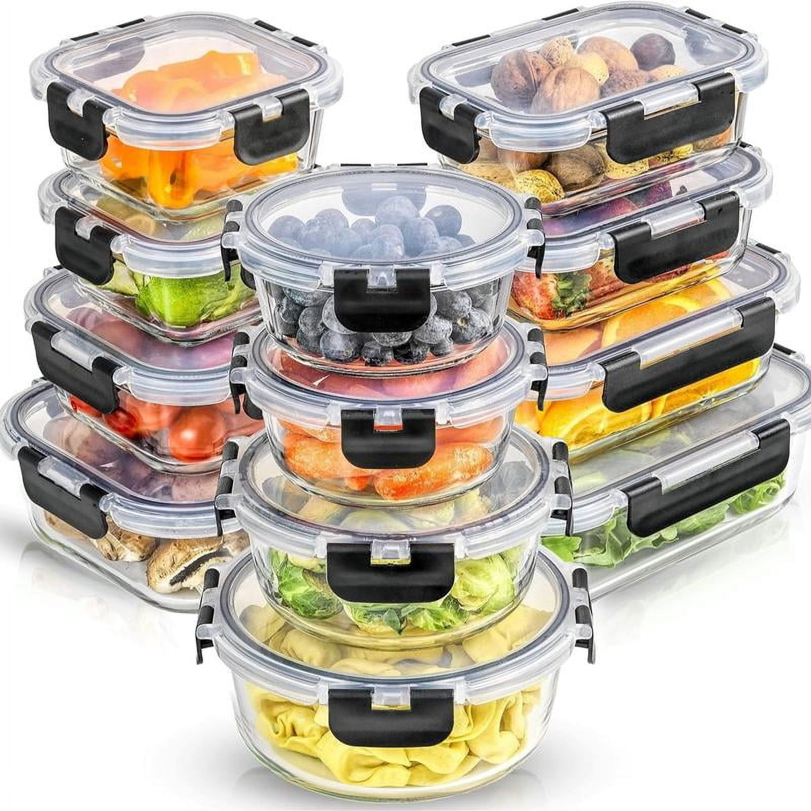 [2025 DEAL] 50/40/18 PCs Airtight Food Storage Containers BPA-Free Leak ...