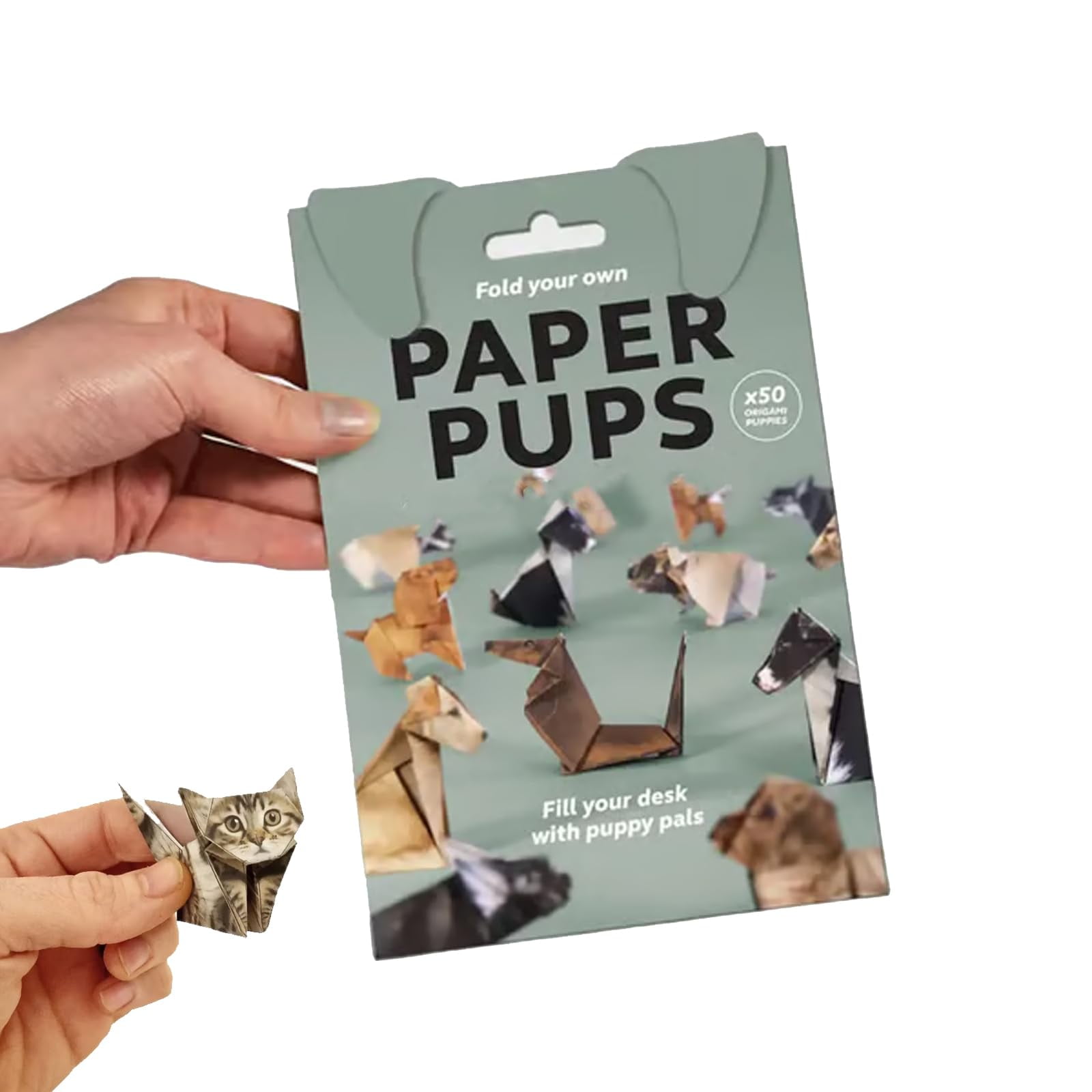2025 DIY Paper Cat/Dog/Dino Origami Kit - 50 Sheets Cute 3D Papercraft ...