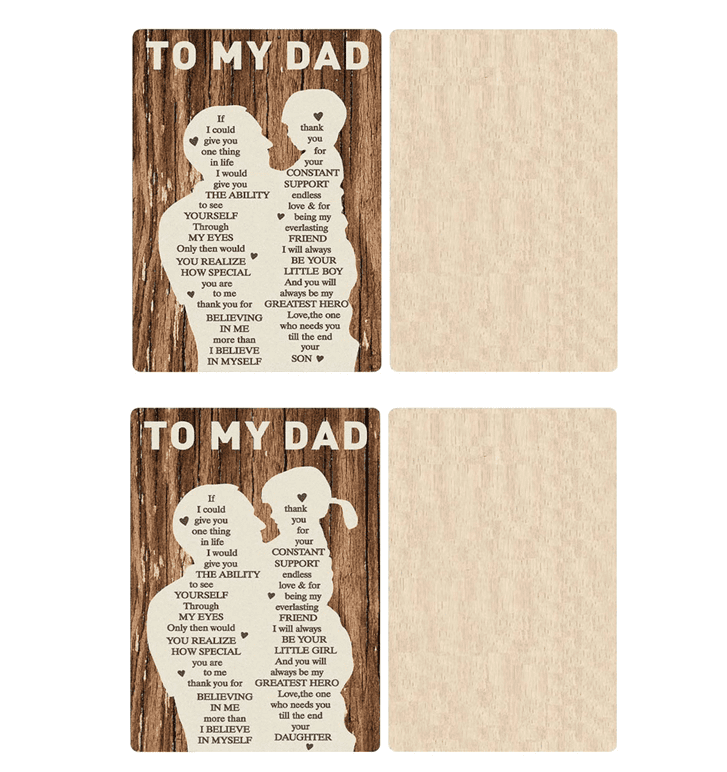 2025 To My Dad!2PC Fathers Day Dad Gifts From Daughter 12x8inch Unique ...
