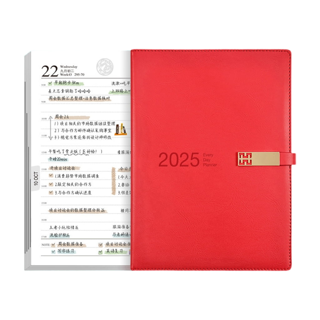 2025 Daily Planner Notebook 1 Day Per Page for Women Men Daily ...