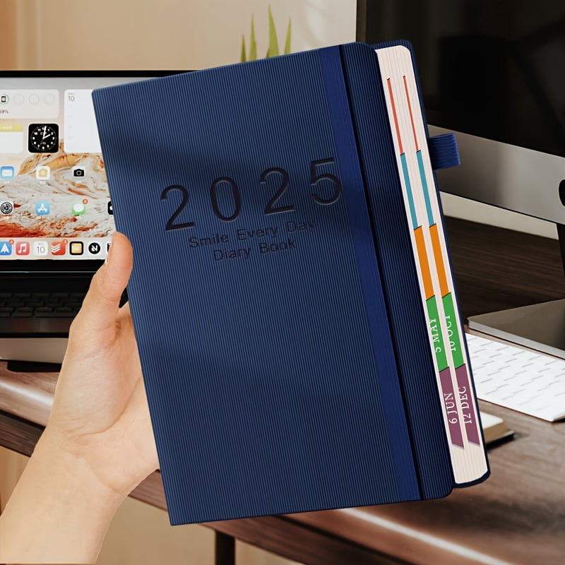 2025 Daily Planner Notebook - 365-Day Schedule with Goal Tracker, Self ...