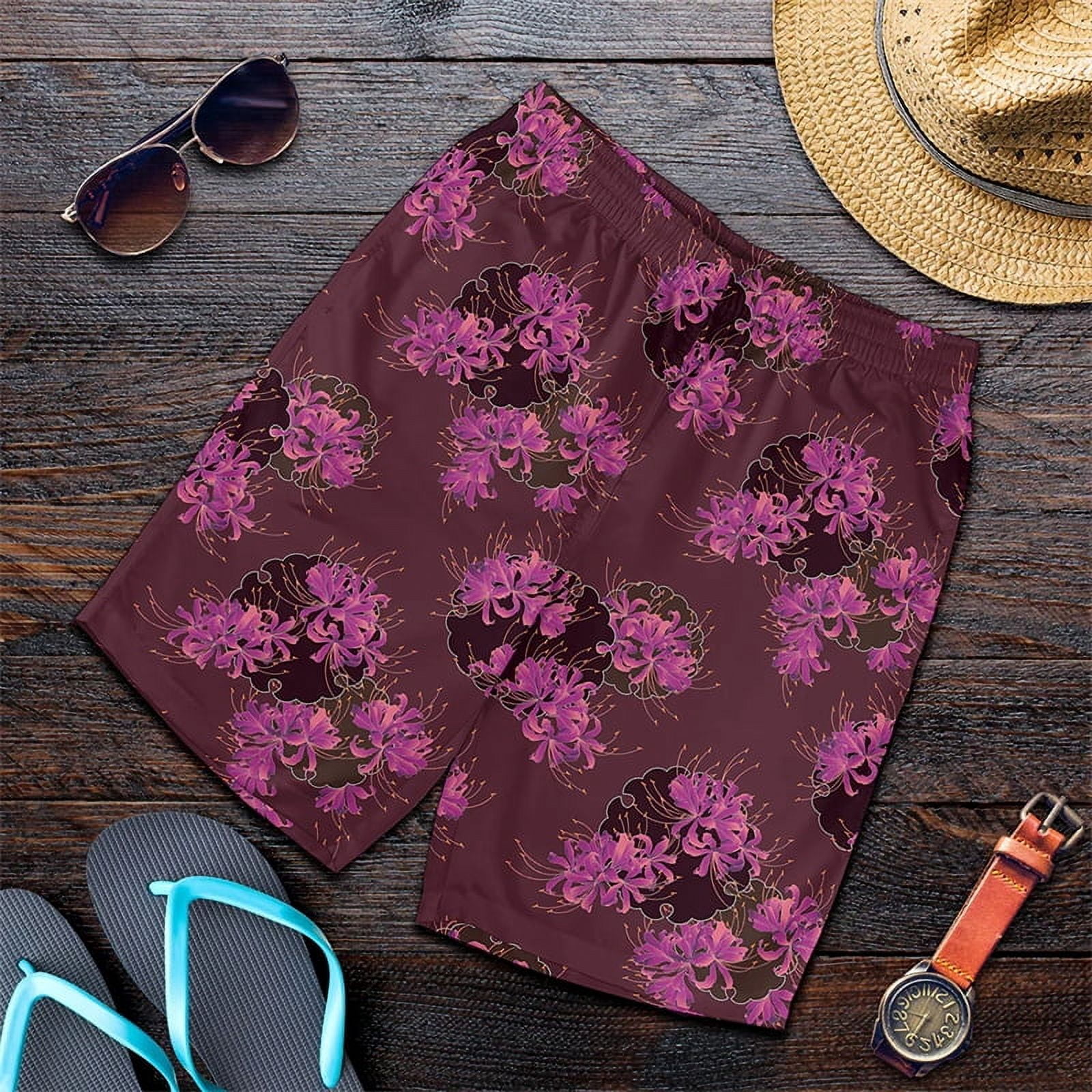2025 Daily Retro Japanese Flower 3D Printed Shorts Men's Summer ...