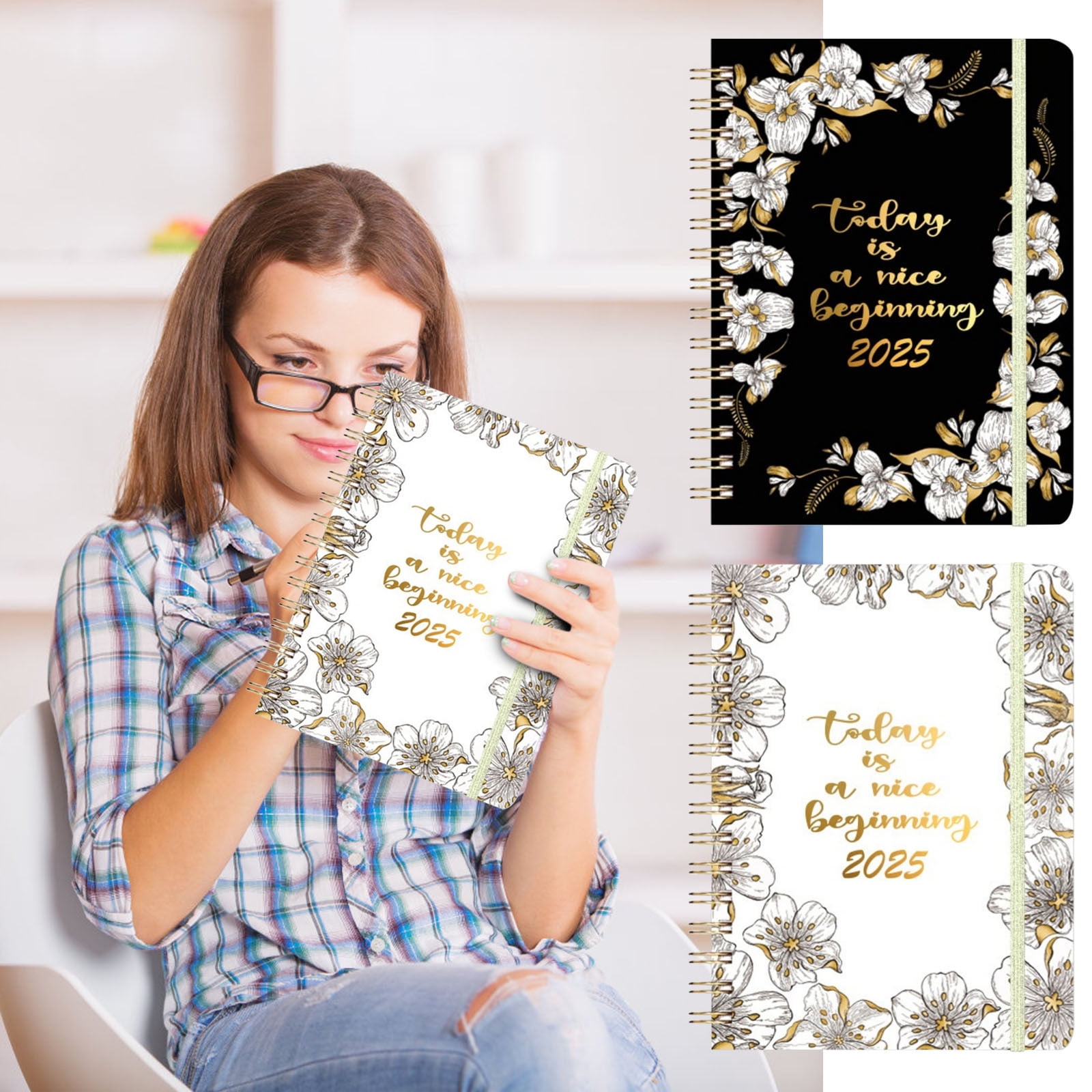 2025 Daily Weekly Journal, A5 Spiral Notebook, January-December ...