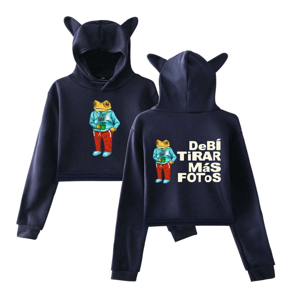 2025 DeBÍ TiRAR MáS FOToS Album Merch Cat Ear Hoodie – Women’s Pullover Sweatshirt Fan Support ...