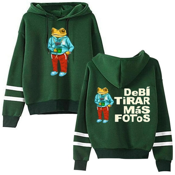 2025 DeBÍ TiRAR MáS FOToS Album Merch Pullover Hoodie – Unisex Striped ...