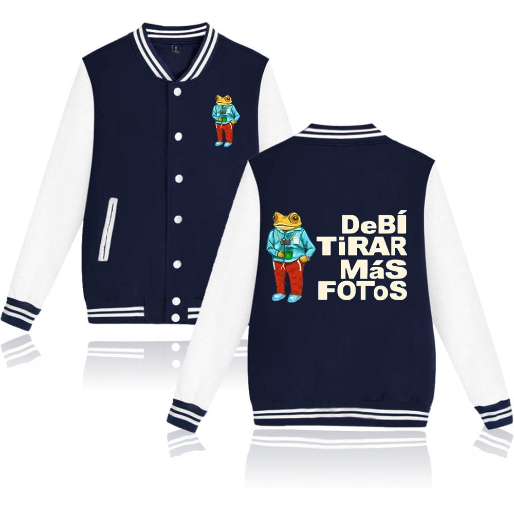 2025 DeBÍ TiRAR MáS FOToS Album Merch Unisex Baseball Jacket – Long Sleeve Casual Graphic ...