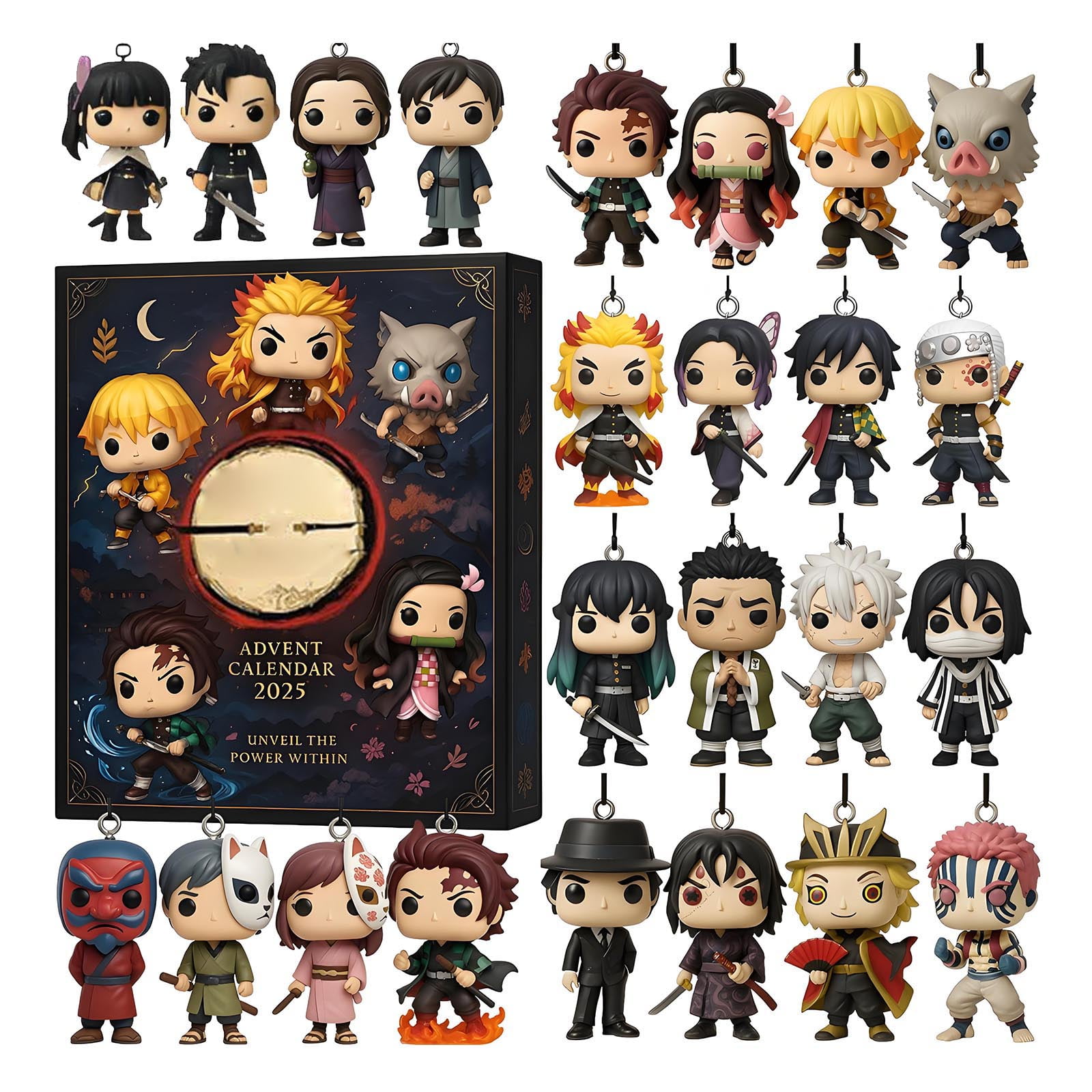 2025 Demon Slayer Holiday Advent Calendar, 24 Days Christmas Countdown ...