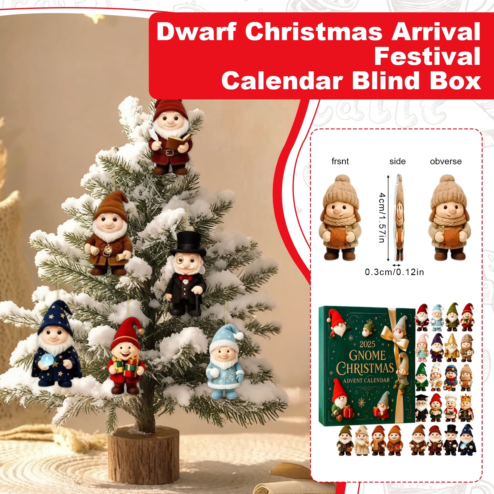 2025 Dentist Advent Calendar, Costume Party Themed Ornaments, Christmas Advent Calendar Acrylic ...