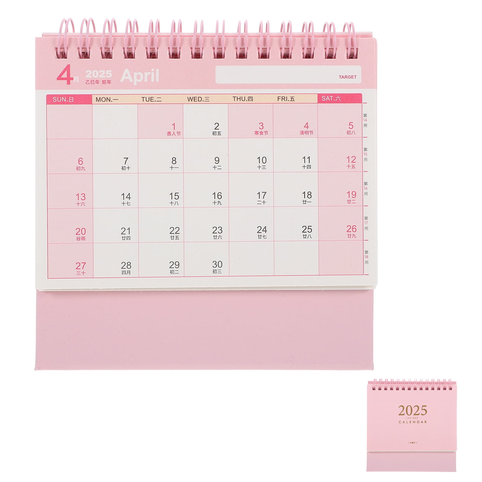 2025 Desk Calendar Pink Calendar Countdown Desk Calendar Desktop ...