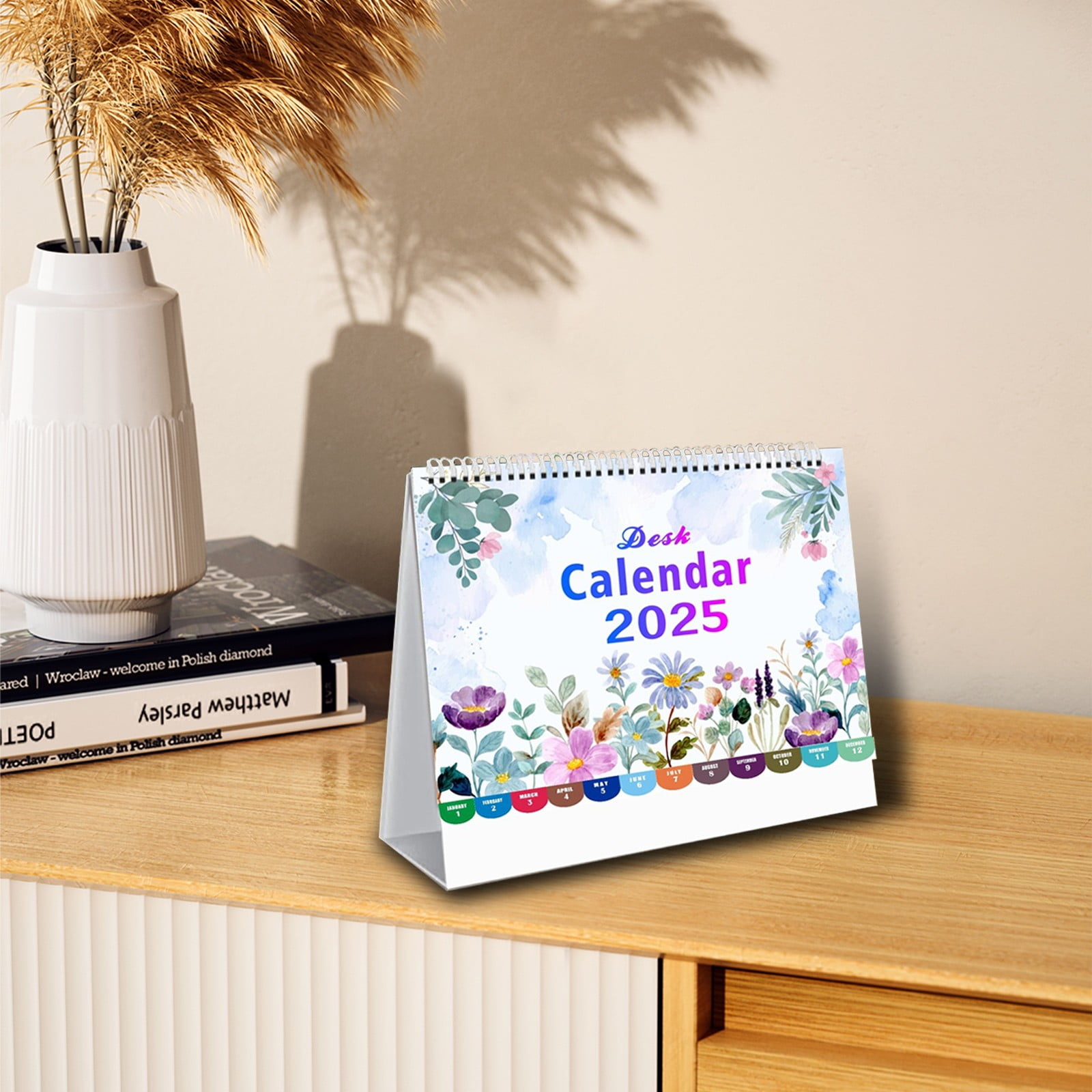 2025 Desk Calendar with Unique Floral Design Perfect for Home or Office ...