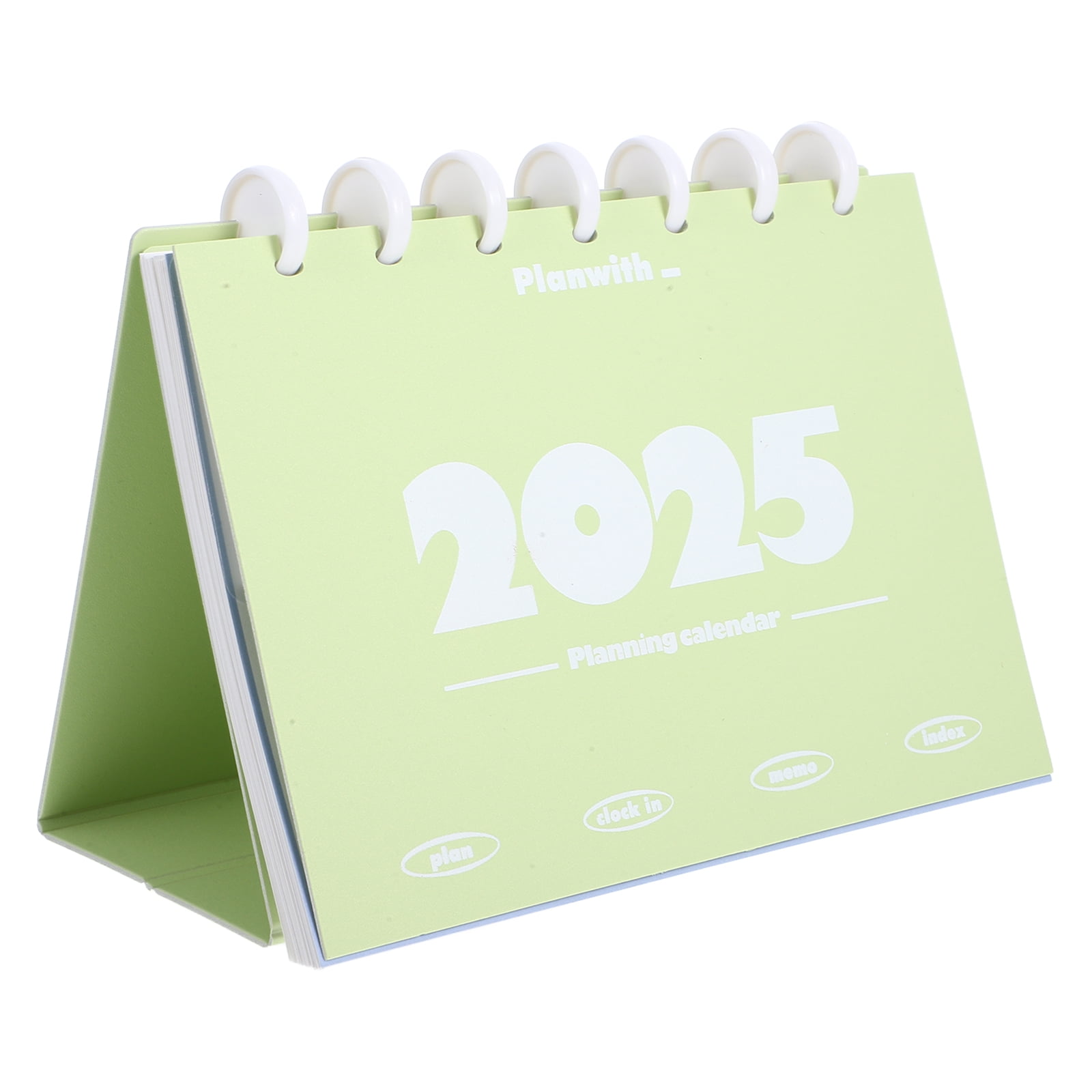 2025 Desk Small Desktop Calendar Office Supplies Light Green - Walmart.com