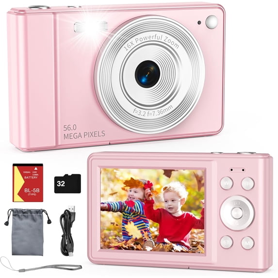 2025 Digital Camera, 56MP FHD 1080P for with 16x Digital Zoom Anti ...