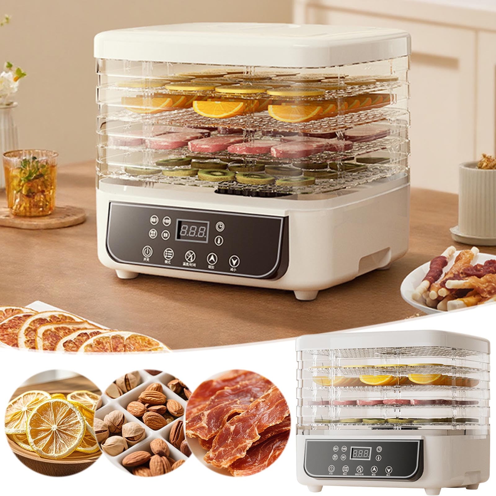 2025 Digital Food Dehydrator - 5-Tray Home Food Dryer & Drying Machine ...
