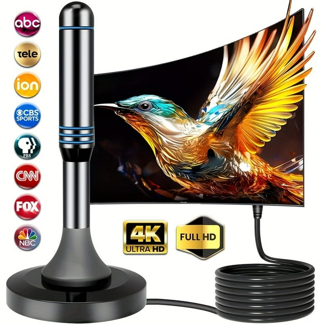 2025 Digital TV Antenna Indoor - 400+ Mile Range, 4K/1080p HD, 10FT ...