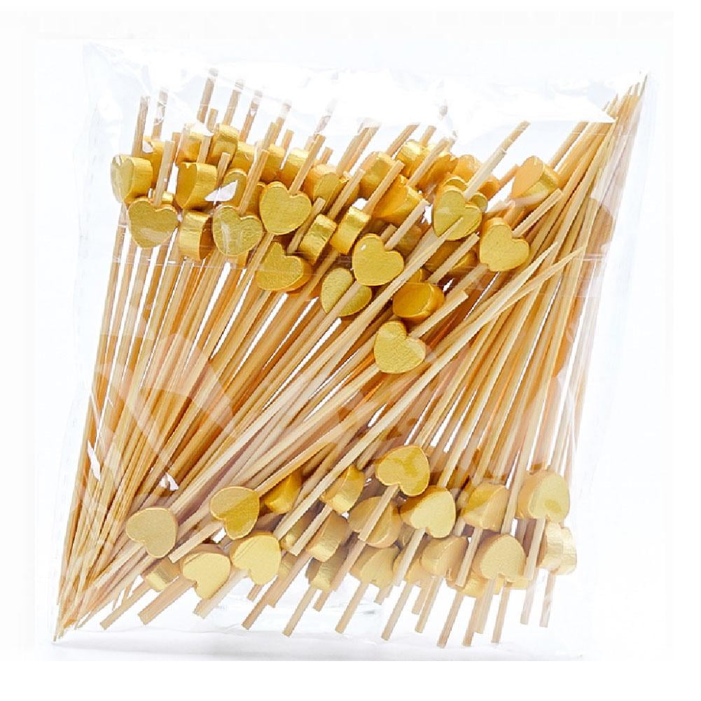 2025-Disposable Bamboo Sticks for Cocktails & Cakes - Colorful Fruit ...