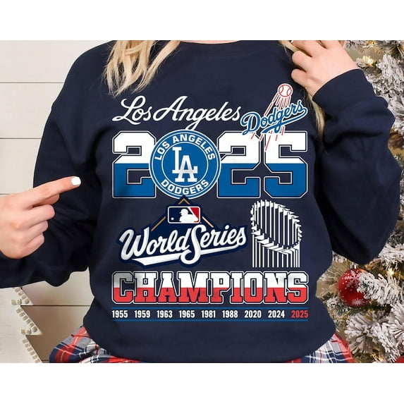 2025 Dodgers Baseball World Series Champion Sweatshirt, LA Fan Gift ...