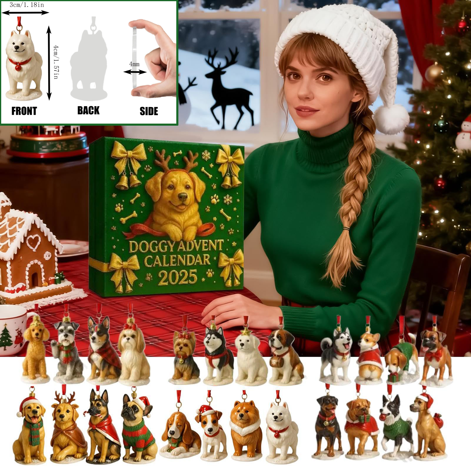 2025 Dog Breed Advent Calendar, Christmas Countdown with 24 Puppy ...