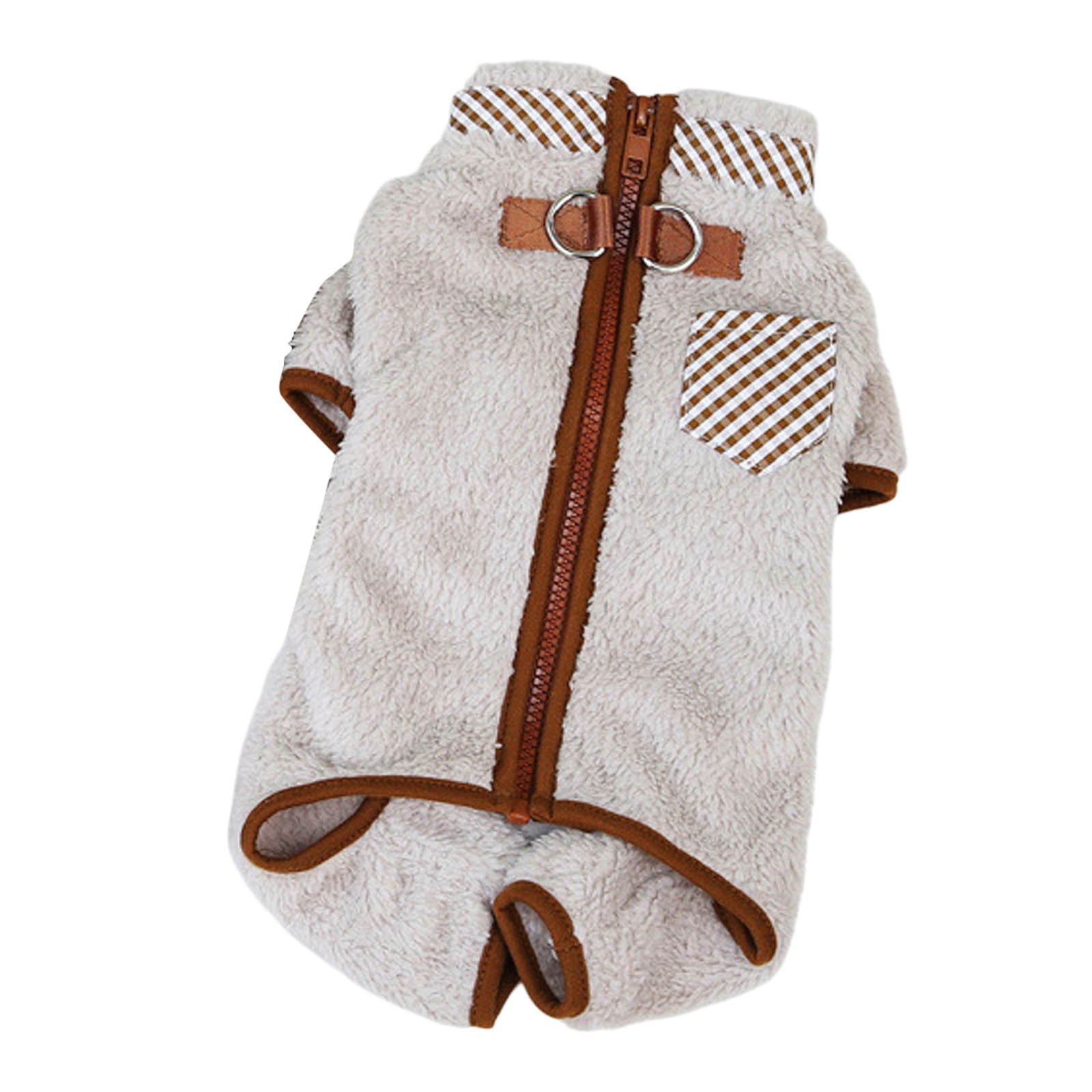 2025 Dog The Double Pet Clothes Rack Ring Buttoned Thermal Clothing Pet ...