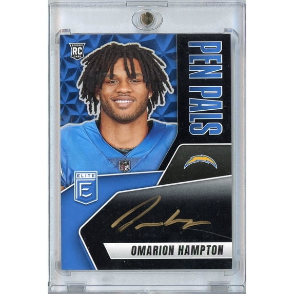 2025 Donruss Elite Pen Pals Vertical Omarion Hampton #PPVOHA Black Gold ...