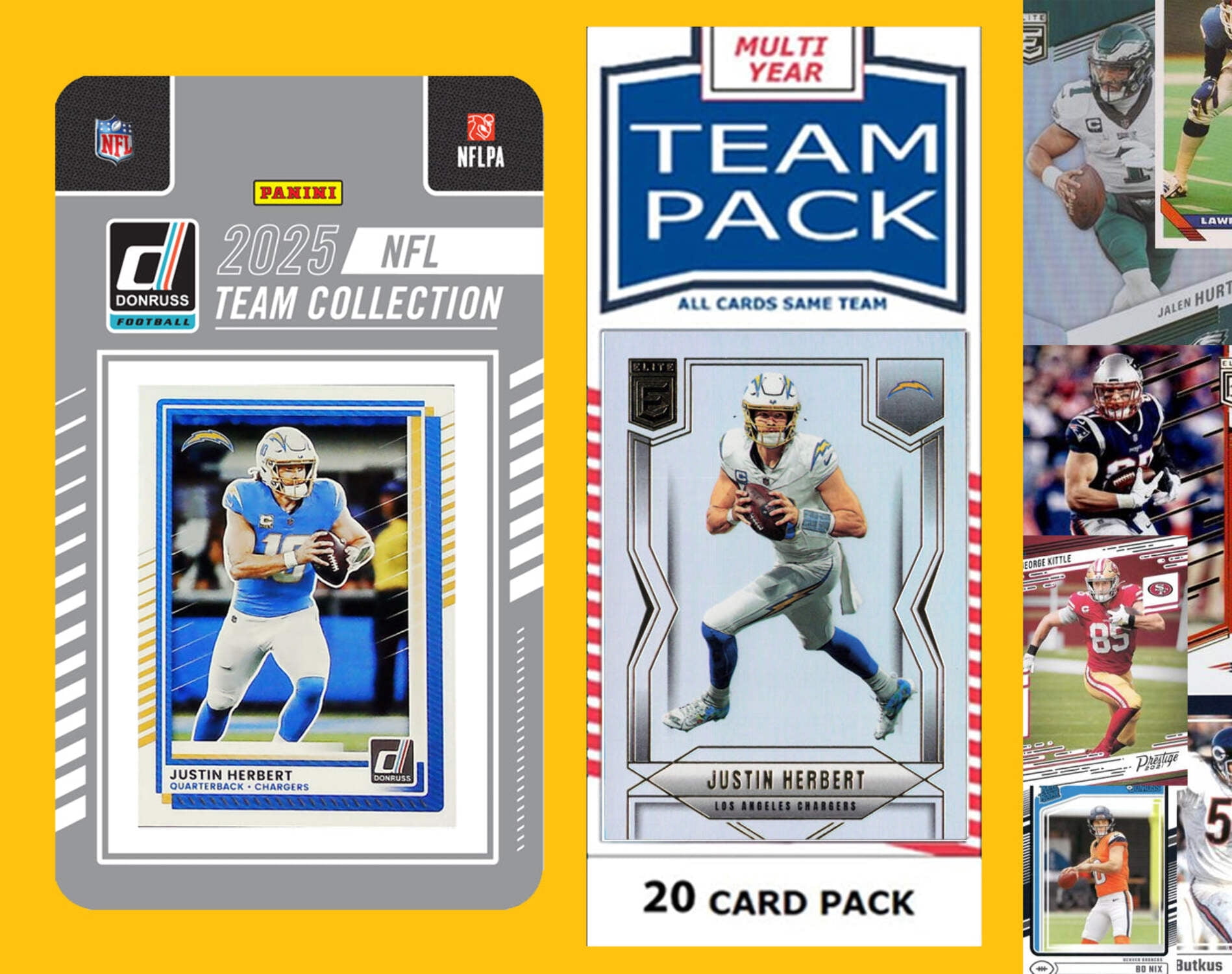 2025 Donruss Factory Team Set + 20 Cards Los Angeles Chargers Herbert ...