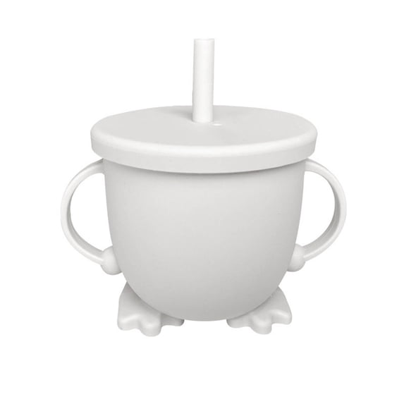 2025 Double-Ear Silicone Snack Cup with Leak-Proof Lid and Straw for ...