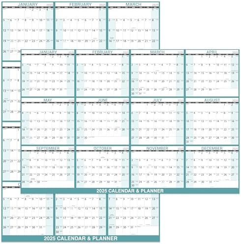 2025 Dry Erase Calendar - Large Yearly Calendar for Wall, 32'' x 48 ...