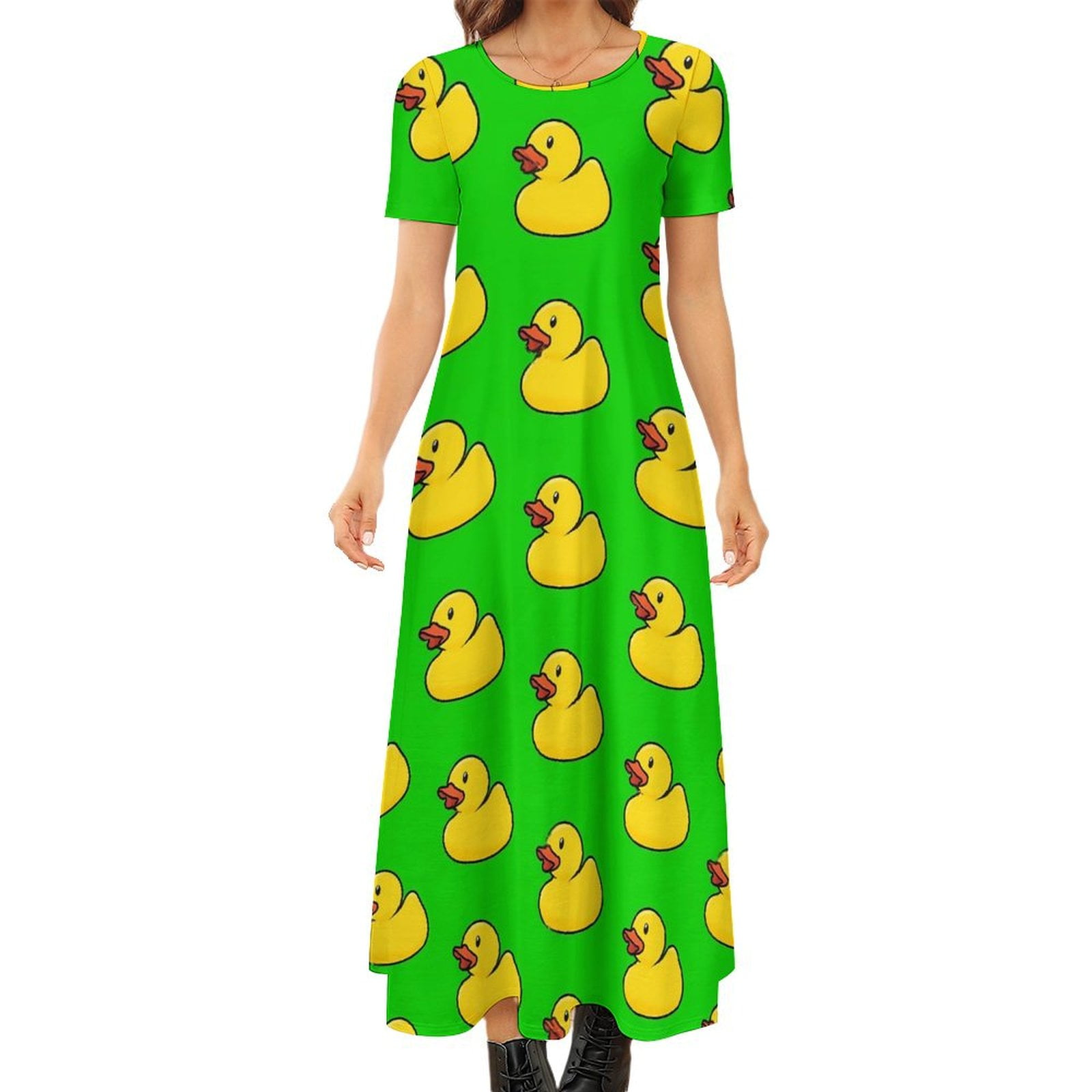 2025 Ducks Dress Dresses Women Maxi Streetwear Cute Cute Printed Animal ...