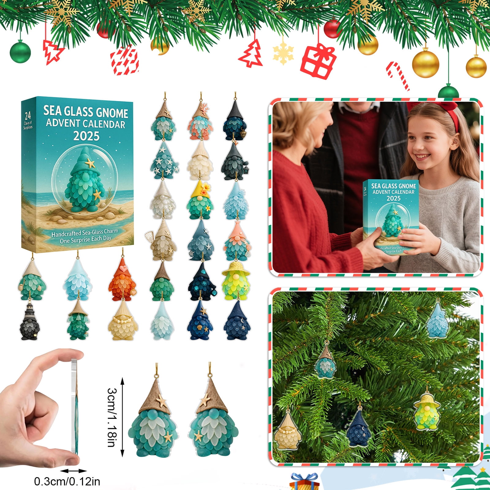 2025 Dwarf Advent Calendar - 24 Unique Ocean Themed Handcrafted ...