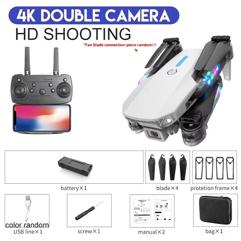 2025 E88 Professional Wide Angle RC Dron HD 4K Camera Mode Foldable ...