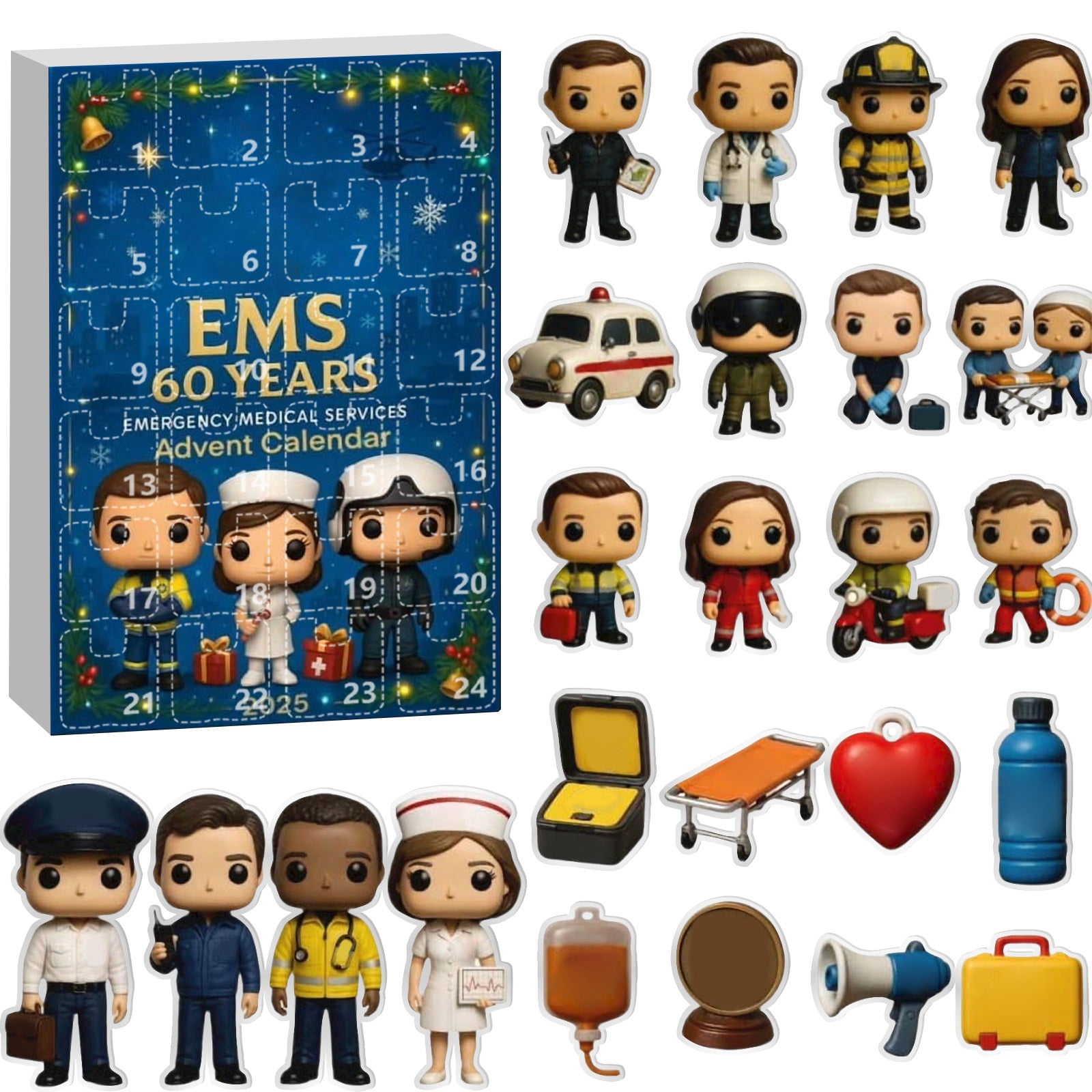 2025 EMS 60th Anniversary Advent Calendar – 24 Acrylic Collectible ...